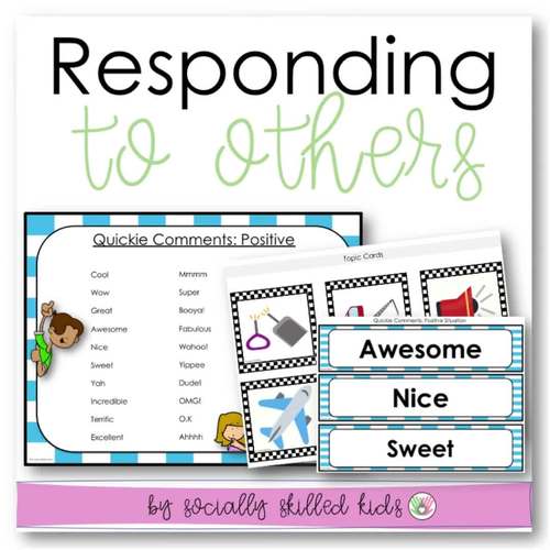 Responding To Others - Social Pragmatics - Conversational Skills for K ...