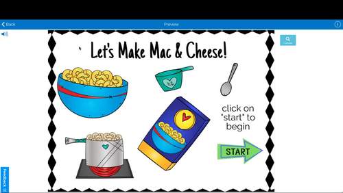Life Skills Sequencing Making Mac and Cheese Boom Cards™ | TPT