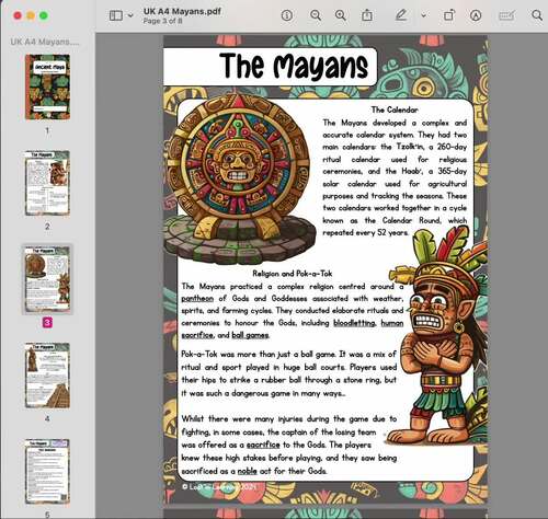 The Ancient Mayans || Information Text Reading Passage & Comprehension ...