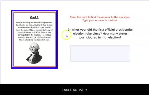 United States Elections Scavenger Hunt with Easel Option by CarolJ ...