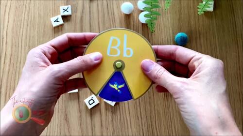 Alphabet Beginning Sounds Wheels Printable, ABC Phonic Discs Game for Kids
