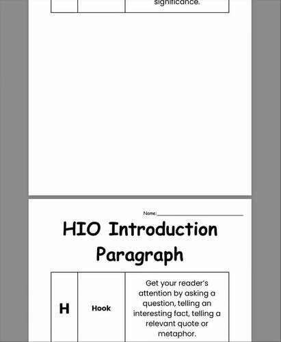 HI-OREE-CO Opinion Essay Gr. 3-5 Graphic Organizer w/ Handwriting Scaffolds