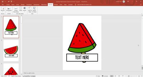 Summer Watermelon Classroom Name Tags by ModernKids LearningPress