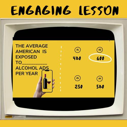 Alcohol in the Media/Social Media: Lesson + Project (GOOGLE SLIDES)