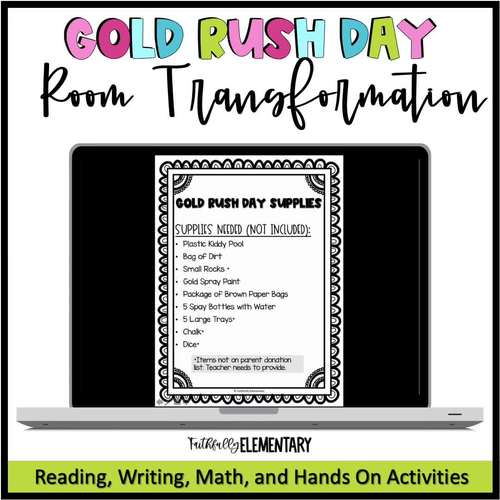 Gold Rush Activities For Room Transformation by Faithfully Elementary