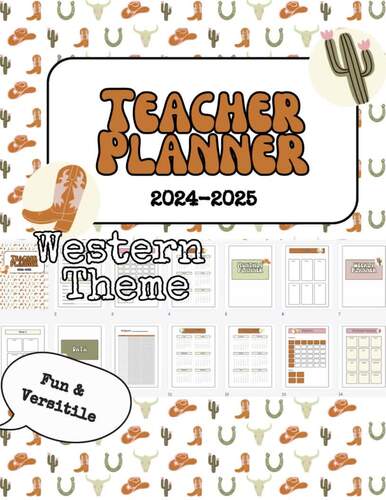 Western Theme Teacher Planner - 2024-2025 - Back to School | TPT