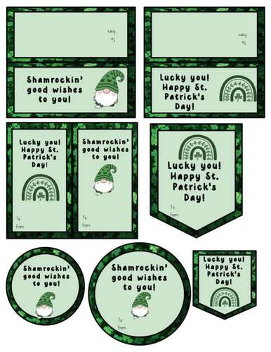 Saint Patrick's Day Treat Bag Topper| March Gift Tags by Ana's Teaching ...