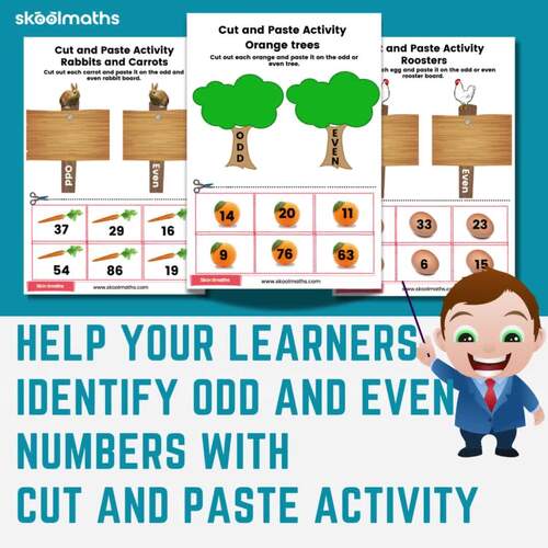 Odd and Even Numbers Worksheets Packet for Kindergarten to 1st Grade