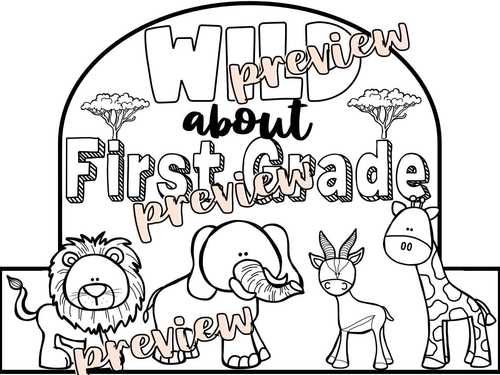 First Day of School Crown - Hat - Safari Theme for Prek Kinder 1st and 2nd