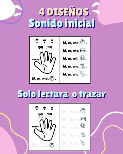 Librito M. Sílabas Iniciales. Spanish Initial Sounds. by Coloreando Sueños