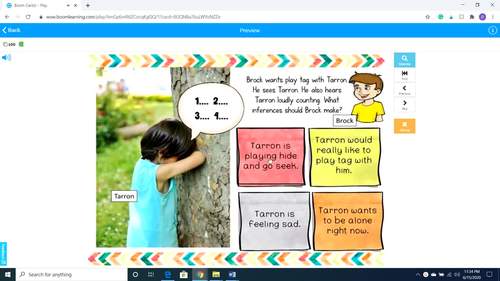 Making social inferences boom cards social skills upper elementary set ...