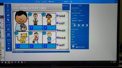 CVC Boom Cards Matching Words with Audio Sound by MrsGalvan | TPT