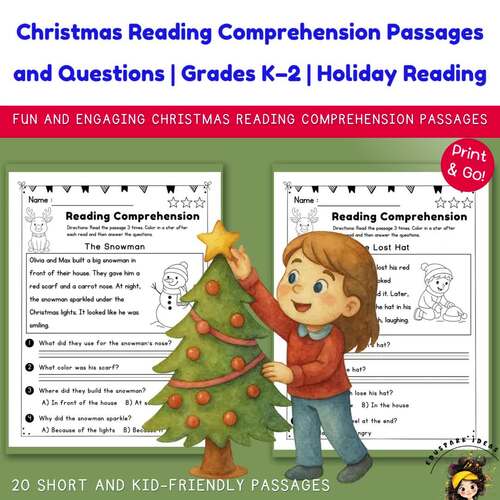 Christmas Reading Comprehension Passages and Questions | Grades K–2 ...