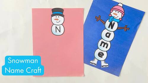 Snowman Name Craft by STARS 2 SHINE | TPT