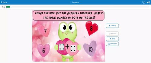 Dice Addition Valentines Day Themed Boom Cards by The Creative Critter