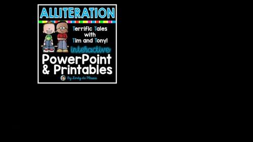 Alliteration PowerPoint and Worksheets Figurative Language by Lindy du ...