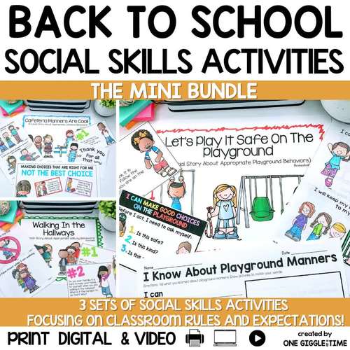 Back To School Activities Mini Bundle | Routines and Procedures ...
