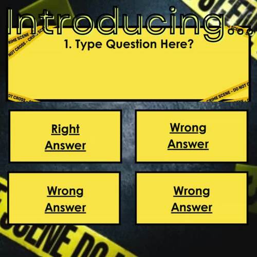 Editable CSI Game Template – 25 Questions Suitable for Any Course Content
