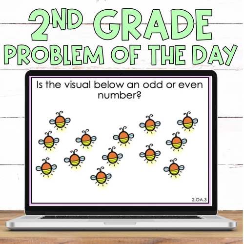 2nd Grade Math Problem of the Day For the YEAR! PowerPoint & Digital CCSS