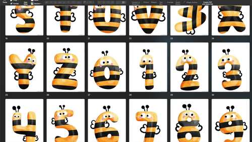 Cute Bee Letters & Numbers for Bulletin Board & Bee Themed Classroom Decor