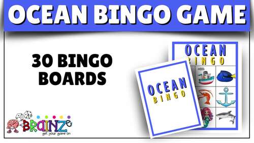 Ocean Bingo Game | 30 Printable Bingo Boards & Flash Cards | Ocean Centers
