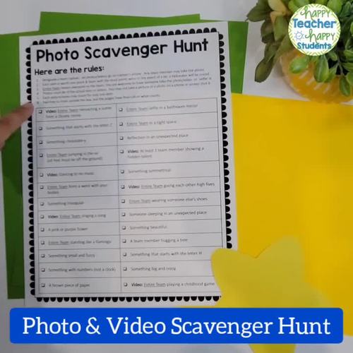 EDITABLE Photo Scavenger Hunt, Photo and Video Scavenger Hunt for Kids ...