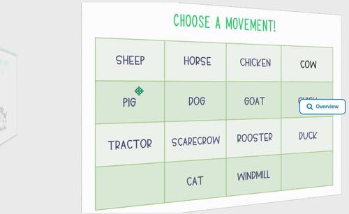 Farm Animal Gross Motor Movement Game | Boom Cards Deck by A Pedi PT