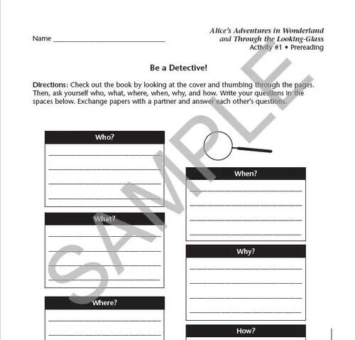 Alice's Adventures in Wonderland Novel Units® Student Packet Novel Study