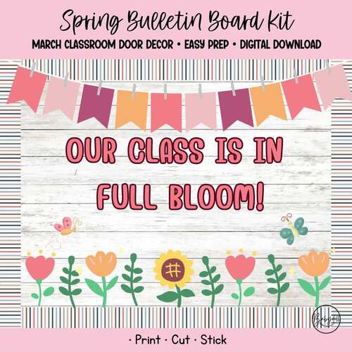 Seed Spring Kindness Bulletin Board Kit March Classroom Decor by ...