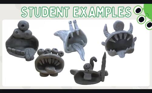 Monster Pinch Pots Lesson by The Glaze Crazed Teacher | TPT