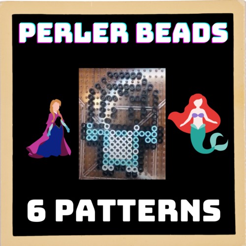 CRAFT VIDEO || PERLER BEADS 6 DISNEY CHARACTERS by Math Boardom