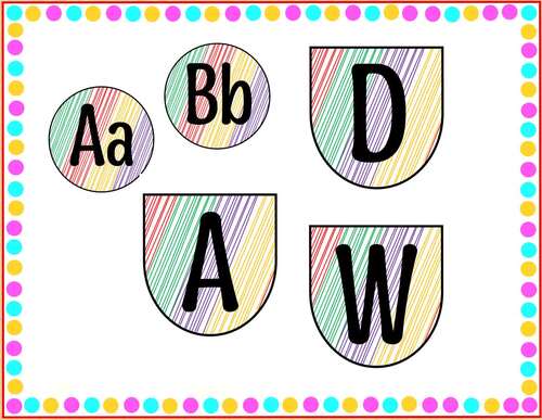 Printable Colorful Word Wall Cards, Word Wall Alphabet Letters ...