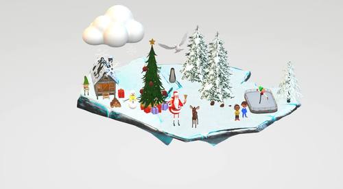 MICROSOFT PAINT 3D: Create a Winter / Christmas Holiday 3D Diorama Scene
