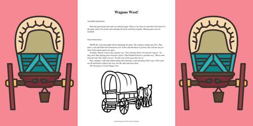 Wagons West Oregon Trail History Board Game by More Than Just Reading