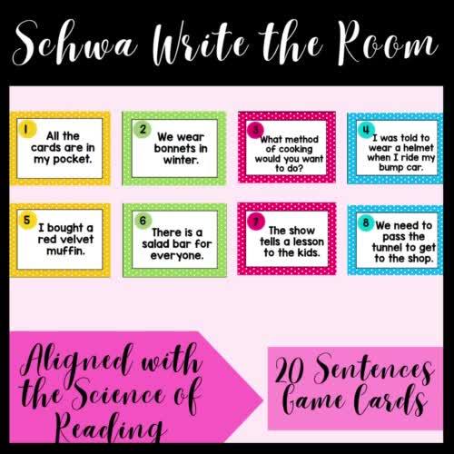 WRITE THE ROOM PHONICS | SCHWA /ə/ | Elementary Activity | TPT