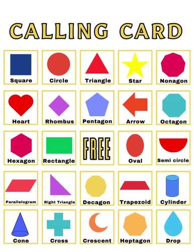 Shapes Bingo Game | Printable Shape Recognition Activity | Fun ...
