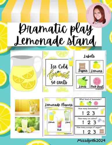 Lemonade Stand Dramatic Play by Missdprek | TPT