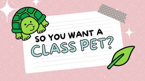 Turtle Class Pet Journal *Editable by Ms Jenessas Desk | TPT