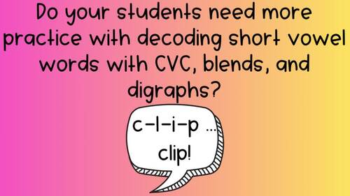 Digital Phonics Games - Decodable Short Vowel Game Bundle by A Page by ...