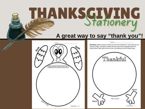 Thanksgiving Turkey Stationery | Fun Writing Activity | Creative Paper ...