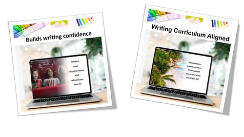 Narrative Writing Prompts with Sentence Starters Digital Slides | TPT