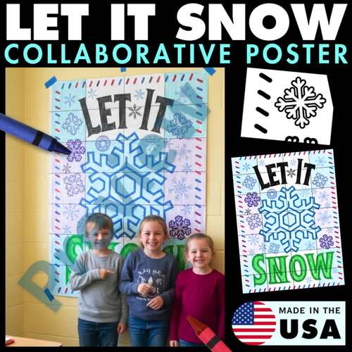 Winter Holidays Christmas Collaborative Poster Activity Bundle Art ...
