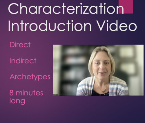 Characterization Intro video - 8 minutes Teacher Read | TPT