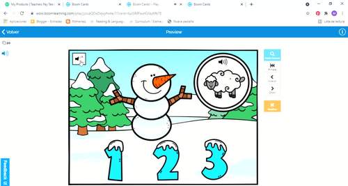 BOOM CARDS WINTER: Divide words into syllables | Distance Learning