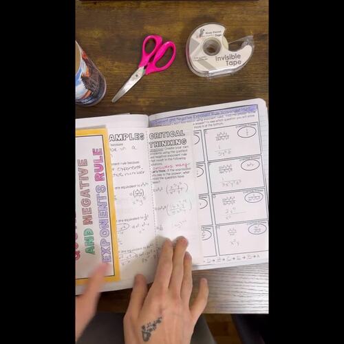 Algebra 1 Interactive Notebook | Unit 8 Exponents and Exponential Functions