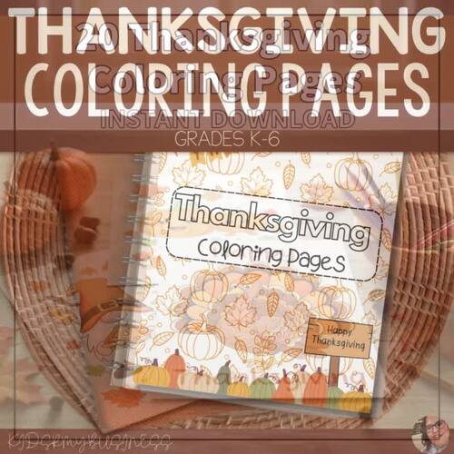 Thanksgiving Coloring Pages & Activity Set | K-6 fun! by Kidsrmybusiness
