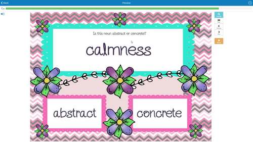 End of Year Abstract and Concrete Nouns Third Grade Boom™ Cards | TPT