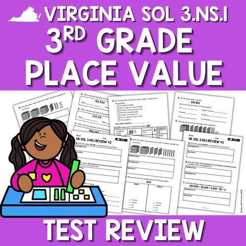 3rd Grade Virginia Math SOL Review Test Prep 3.NS.1 | VA Practice Place ...