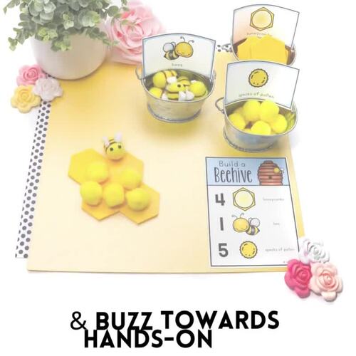 Bee Counting to 10 Activity - Bee Math Centers - Bugs & Insects Preschool