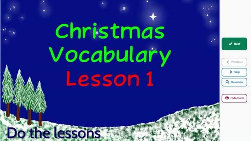 Christmas Vocabulary Activities No-Prep Lesson 4 Set by AlDee ELA